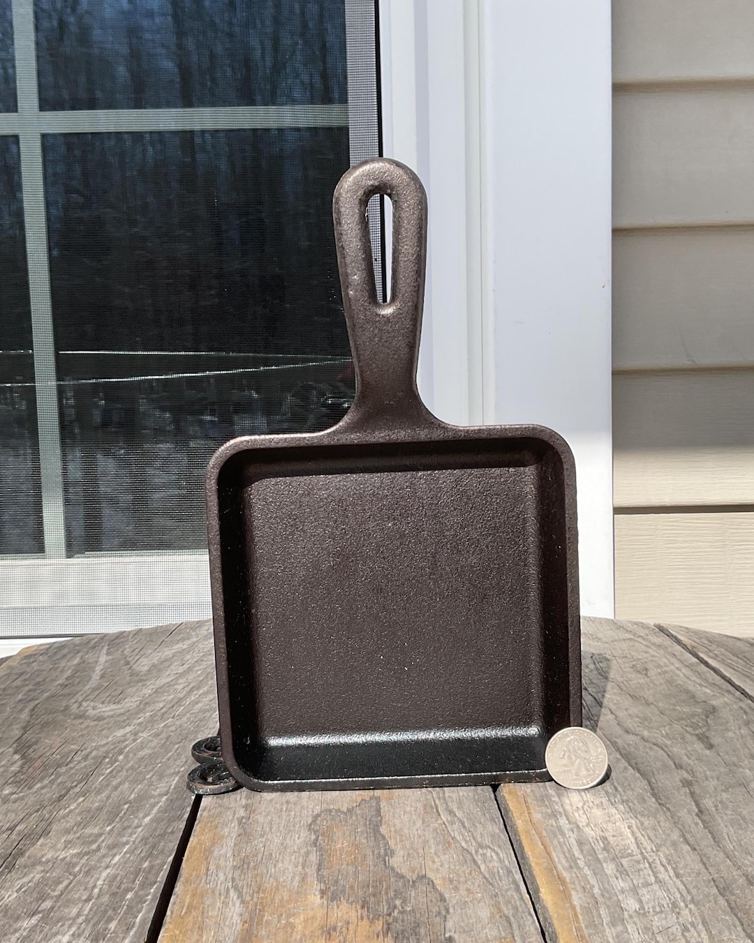 Small Mini Lodge #5WS Square Cast Iron Skillet Fry Pan Made in USA 5.5 ...