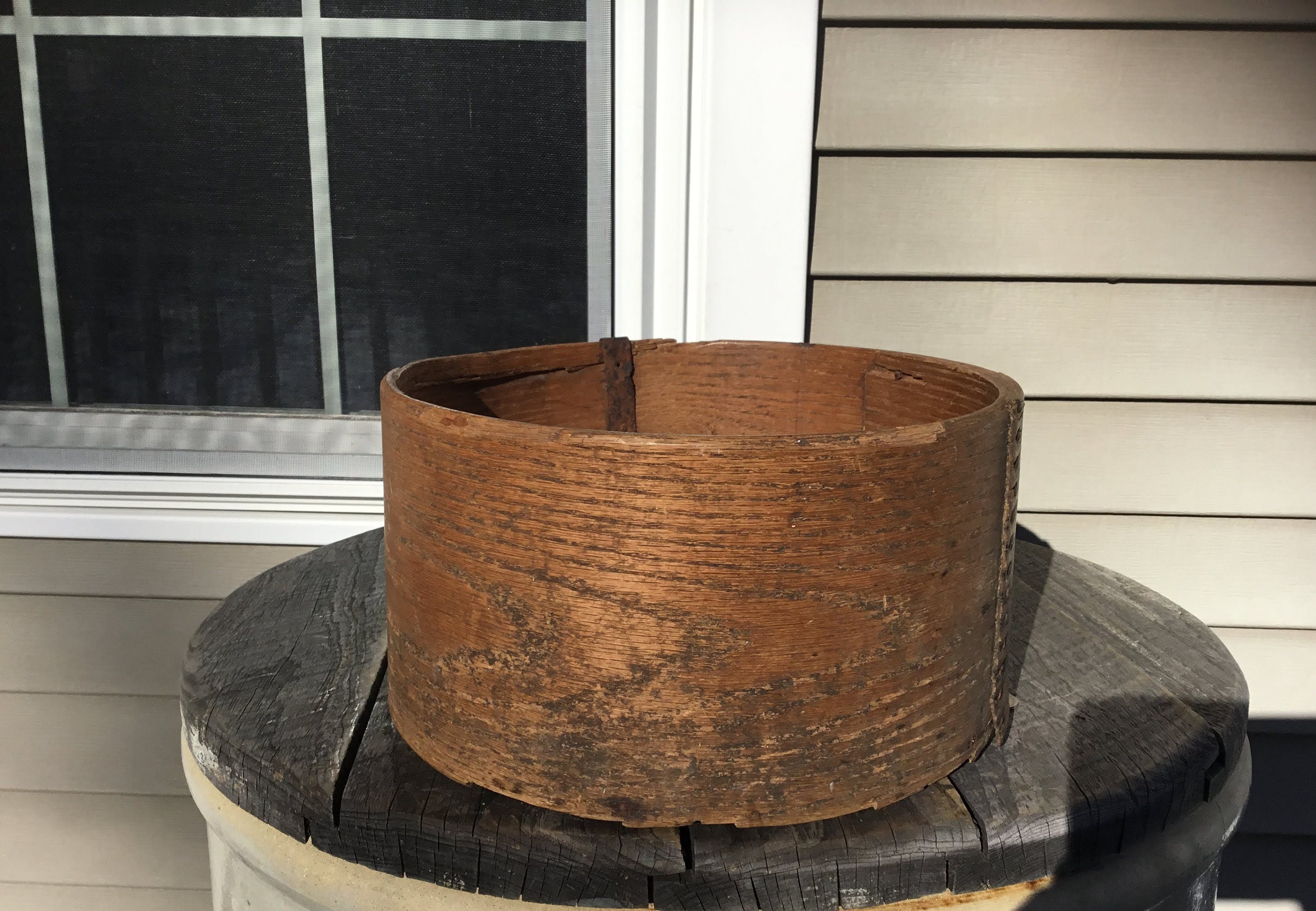 Large Antique Prim Wooden Grain Measure 11.75 D - Etsy