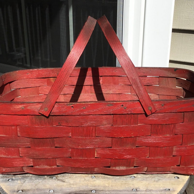 Red Basket - Etsy