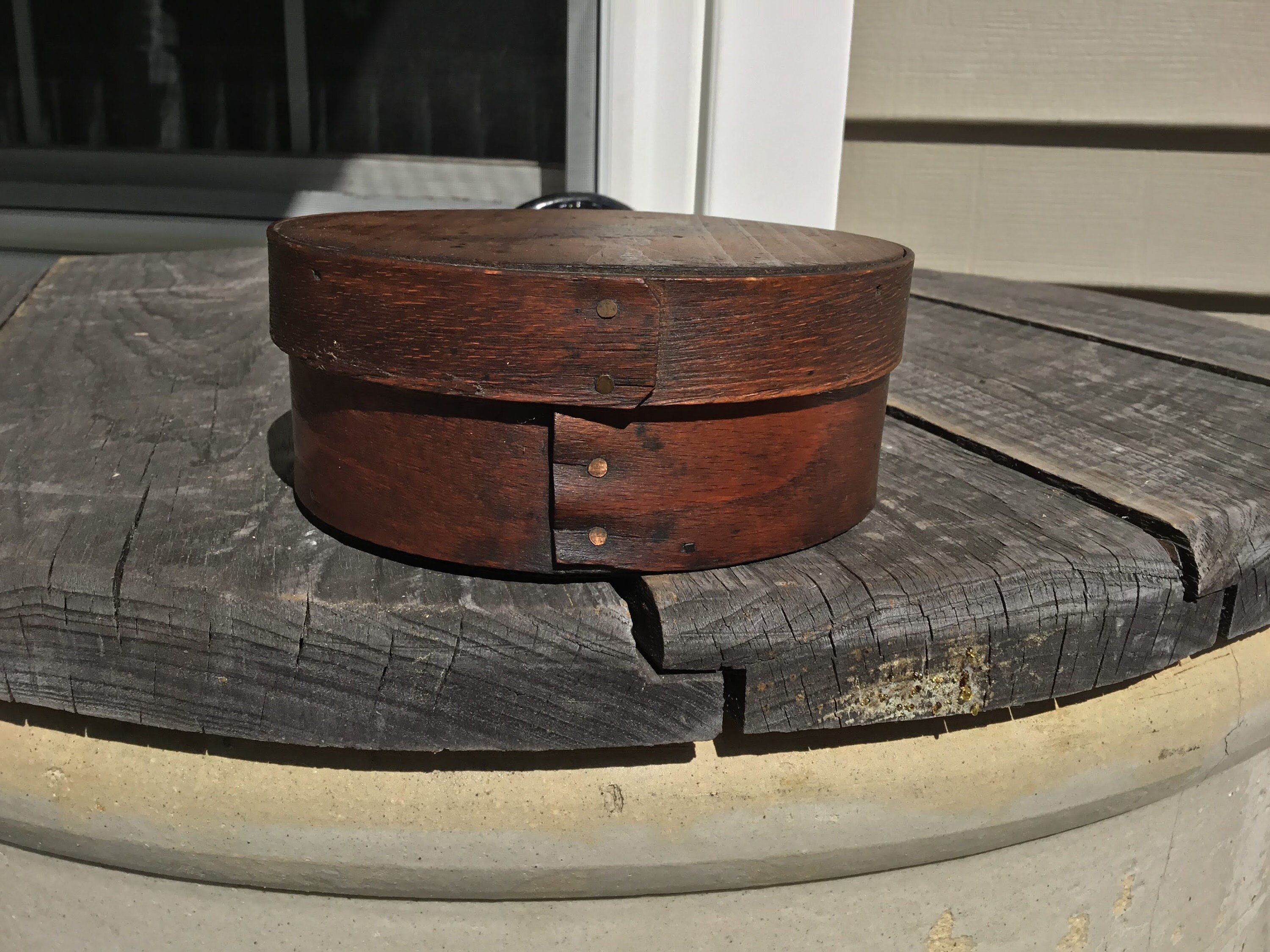 Antique Primitive Early Dark Wooden Circular Pantry Box & Lid - Etsy
