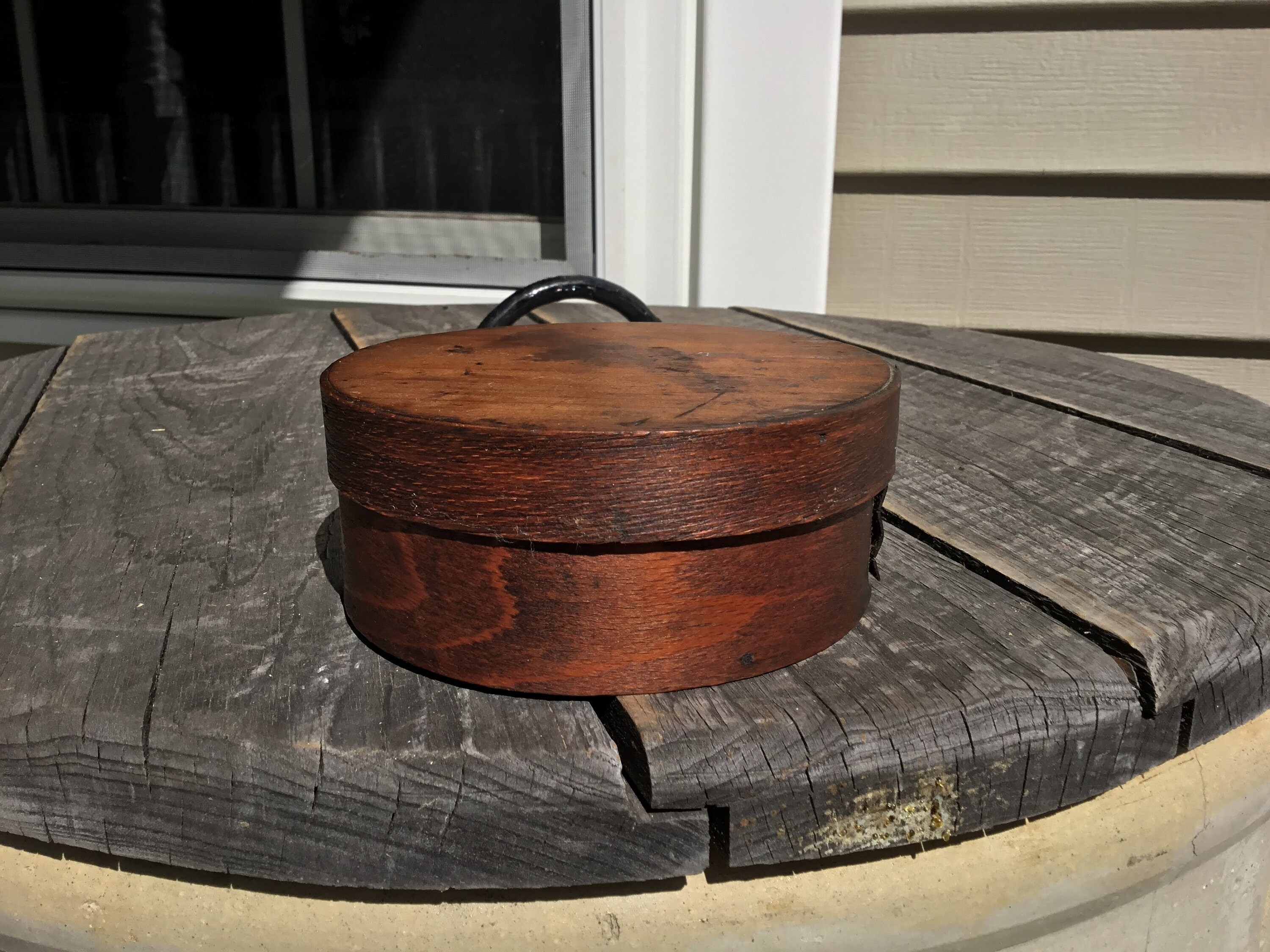 Antique Primitive Early Dark Wooden Circular Pantry Box & Lid - Etsy