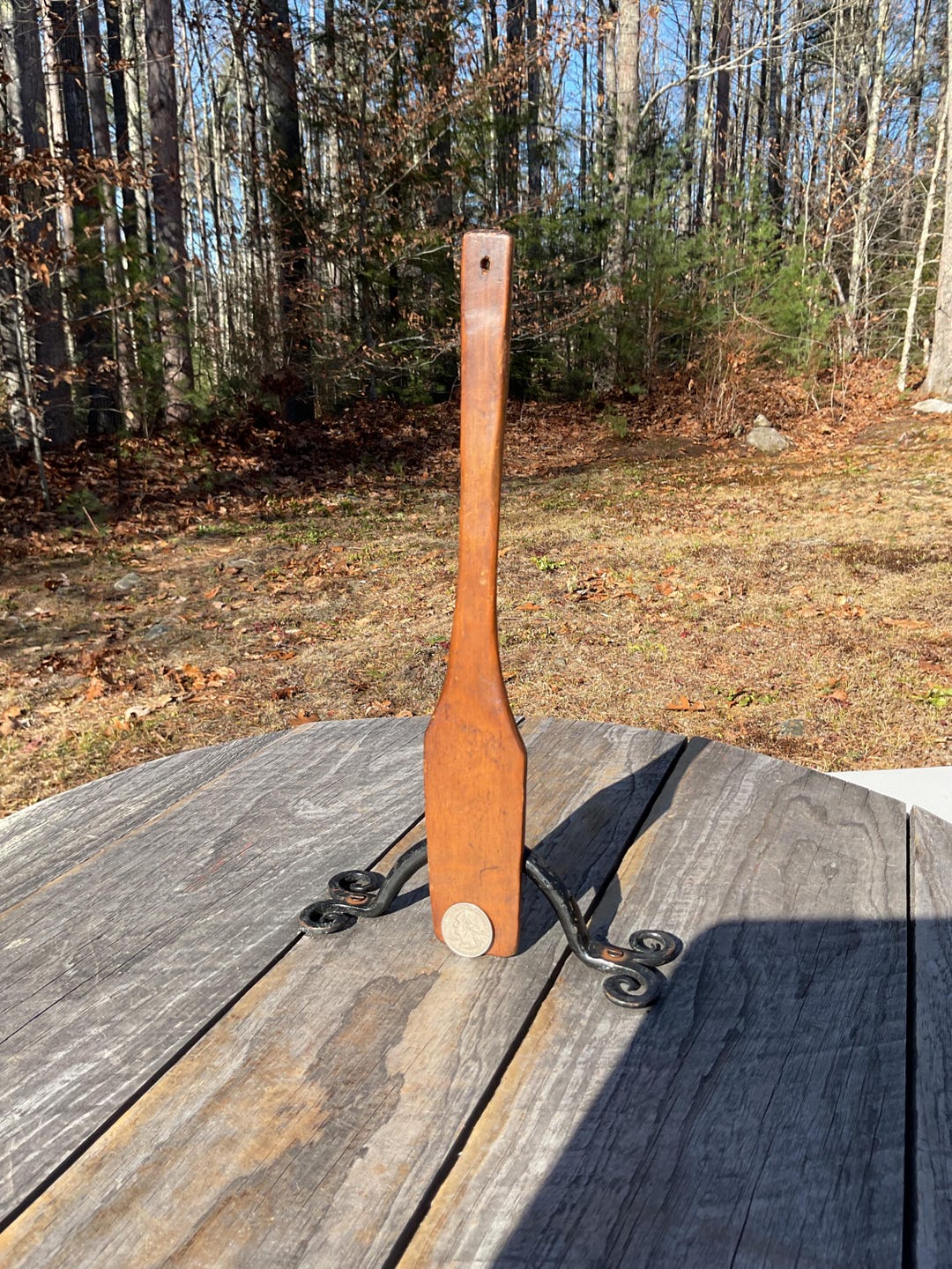 Antique Carved Wooden Stirrer Paddle Prim Country Farm Kitchen Tool 12 ...