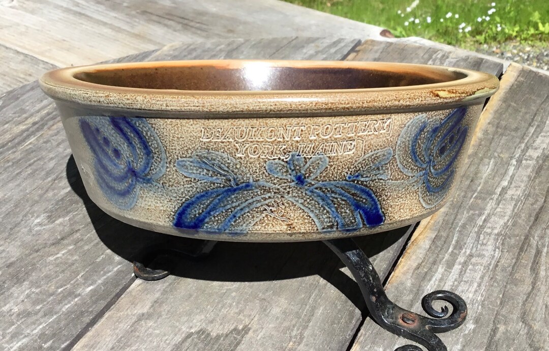 Beaumont Pottery York ME Salt Glaze Stoneware 1985 Bowl Baking Dish ...
