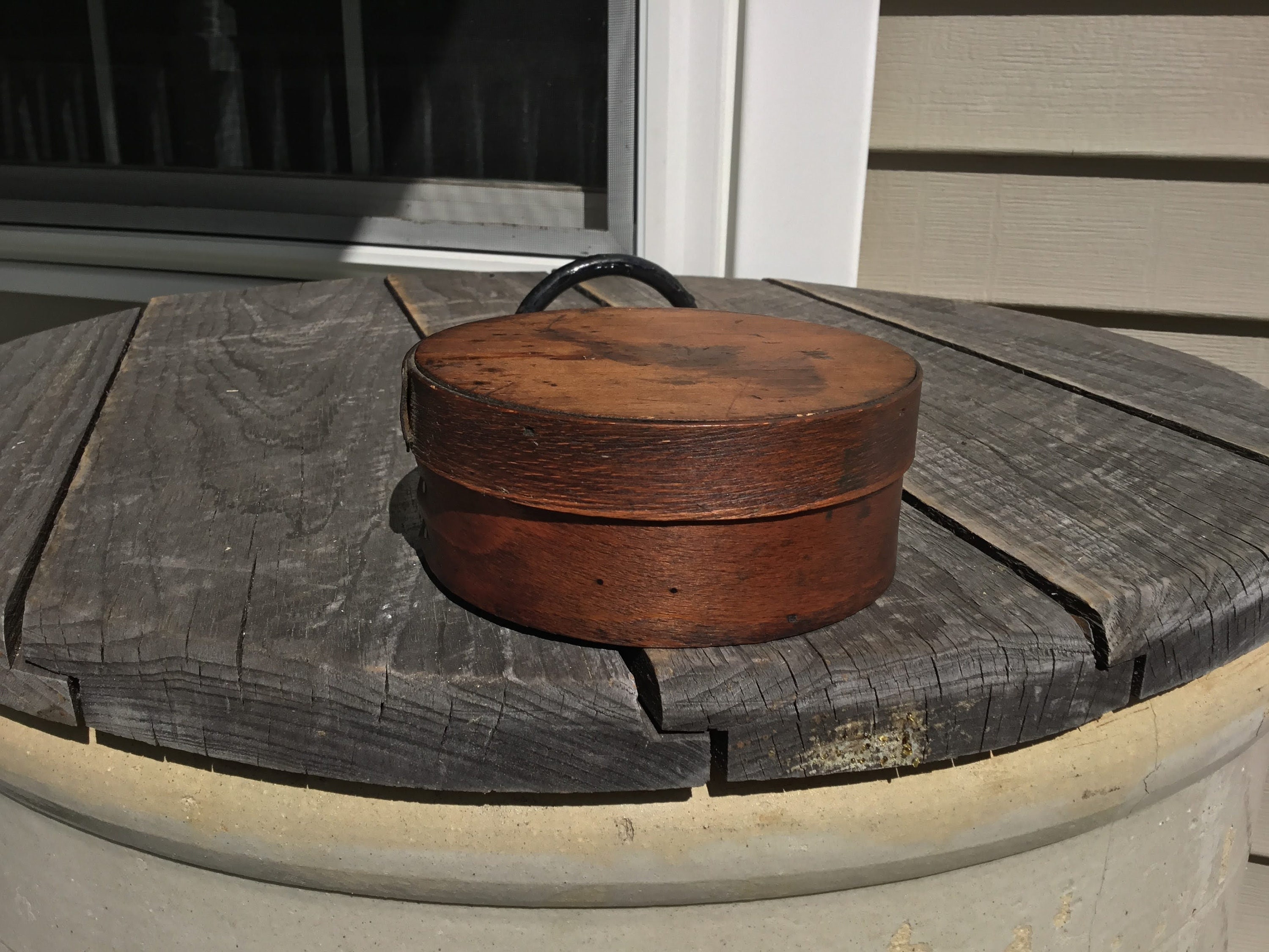 Antique Primitive Early Dark Wooden Circular Pantry Box & Lid - Etsy