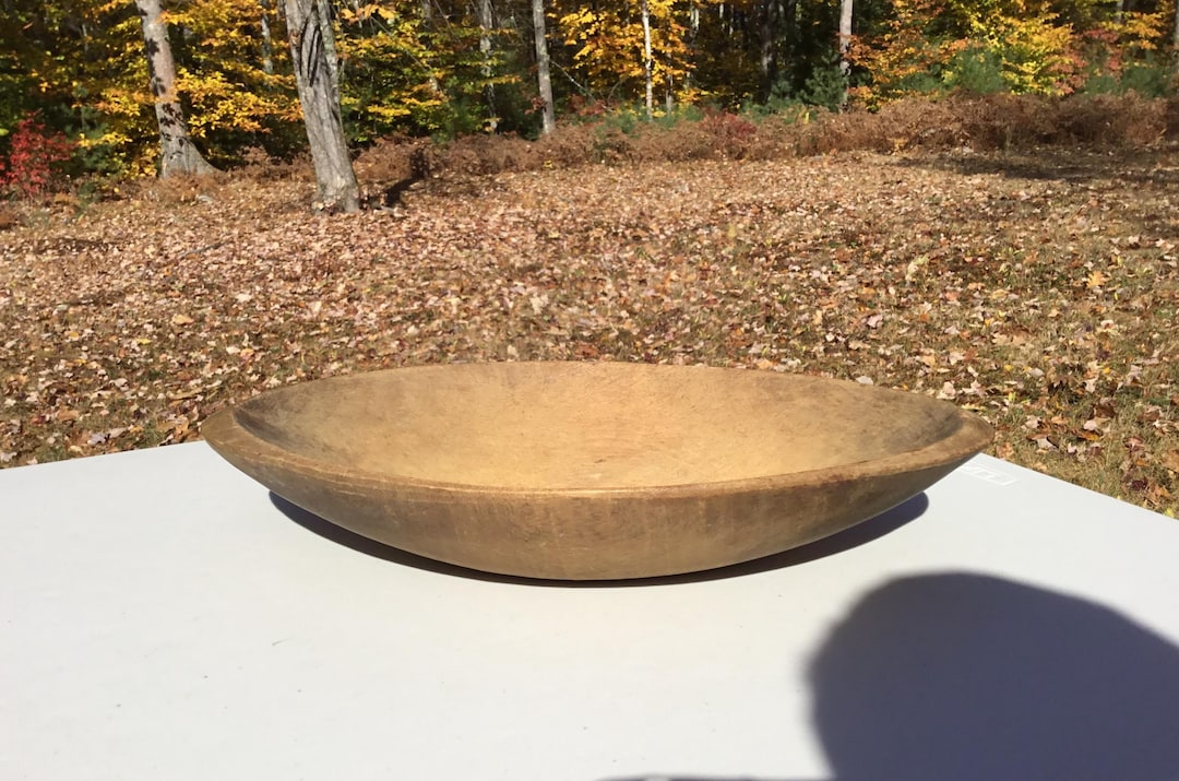 Small Antique Primitive Oval Hand Carved Wood Trencher 15 1/4" L ...