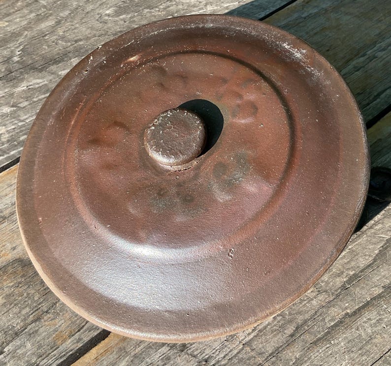 Antique Prim Stoneware Dome Top Crock Replacement Lid ONLY 7.25" D ...
