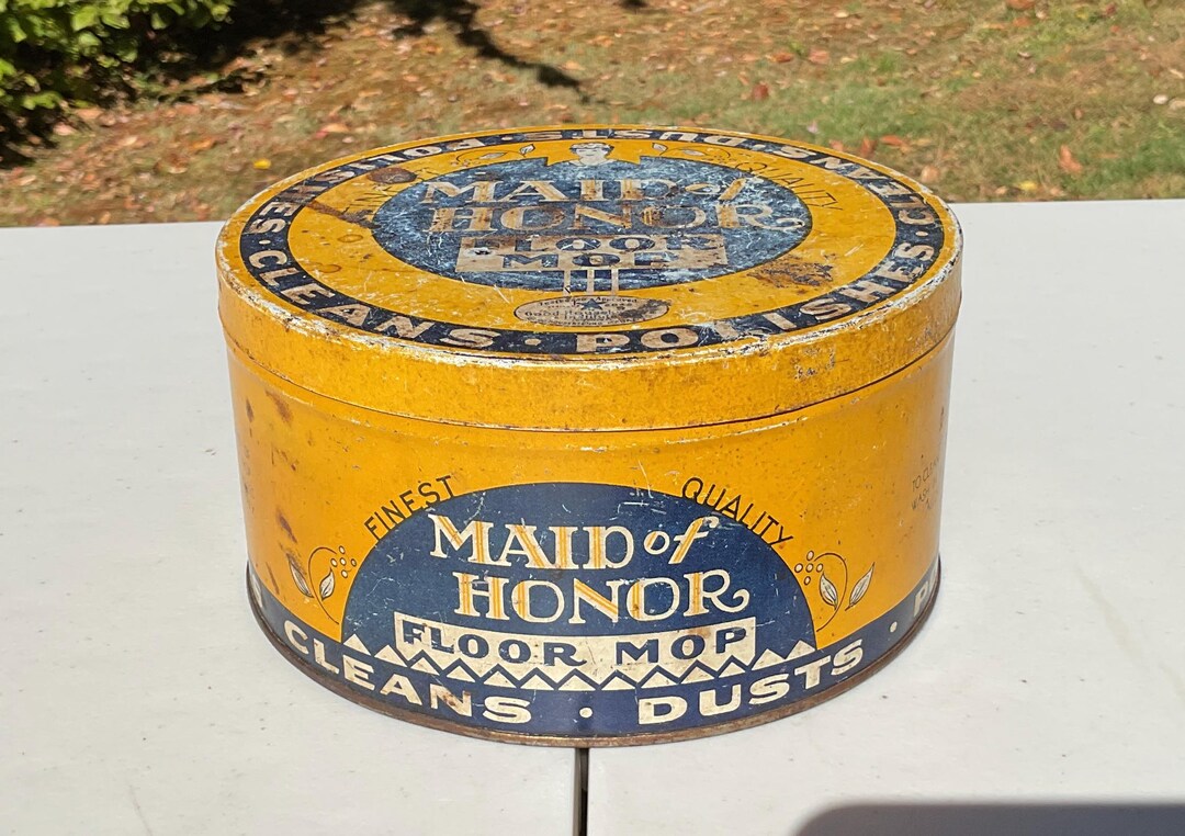 Vintage Advertising Maid of Honor Floor Mop Collectible Metal Tin ...