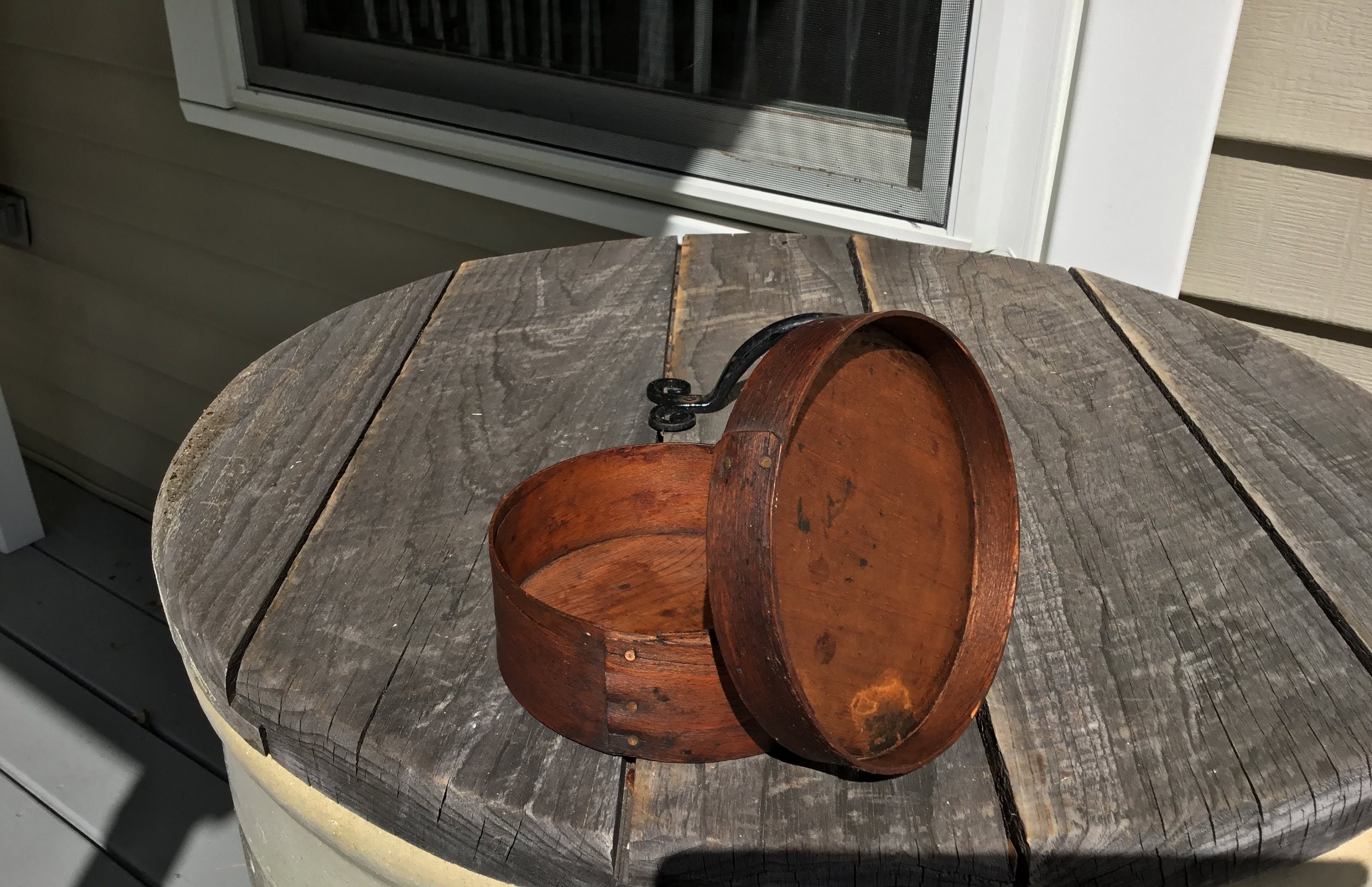 Antique Primitive Early Dark Wooden Circular Pantry Box & Lid - Etsy