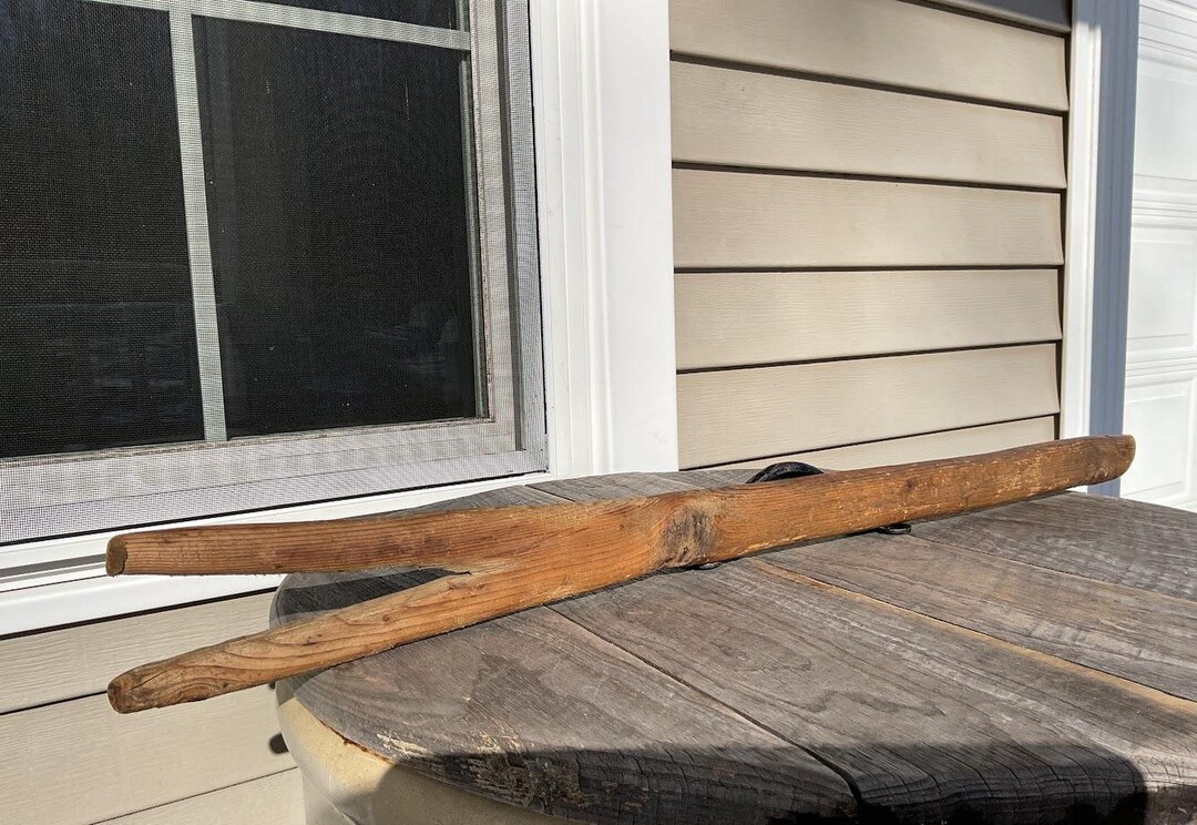 Antique Primitive Long Wooden Laundry Fork Stirring Stick 29"l Country ...