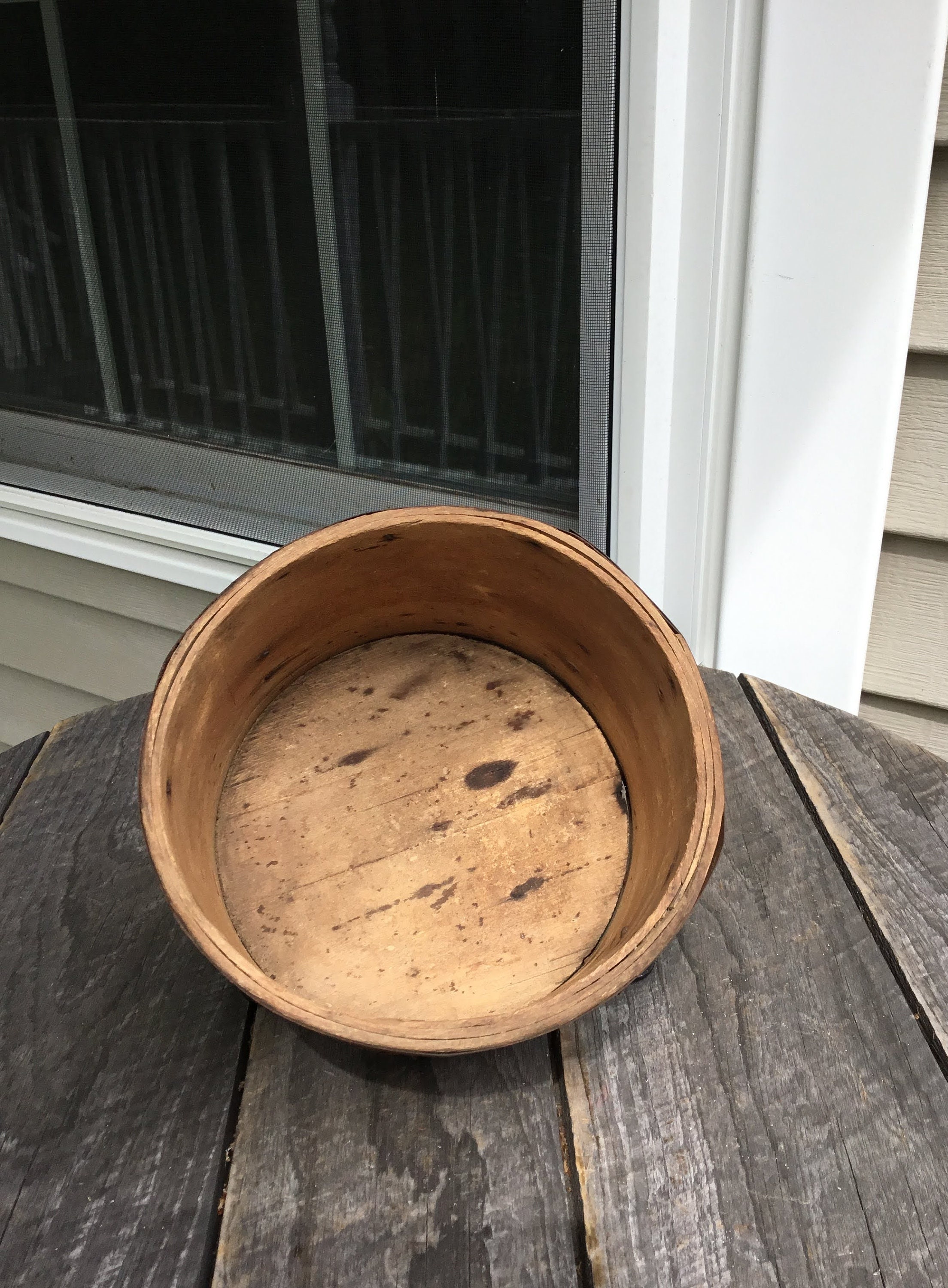 Antique Small Wooden Grain Measure W/ Steel Banding Country - Etsy