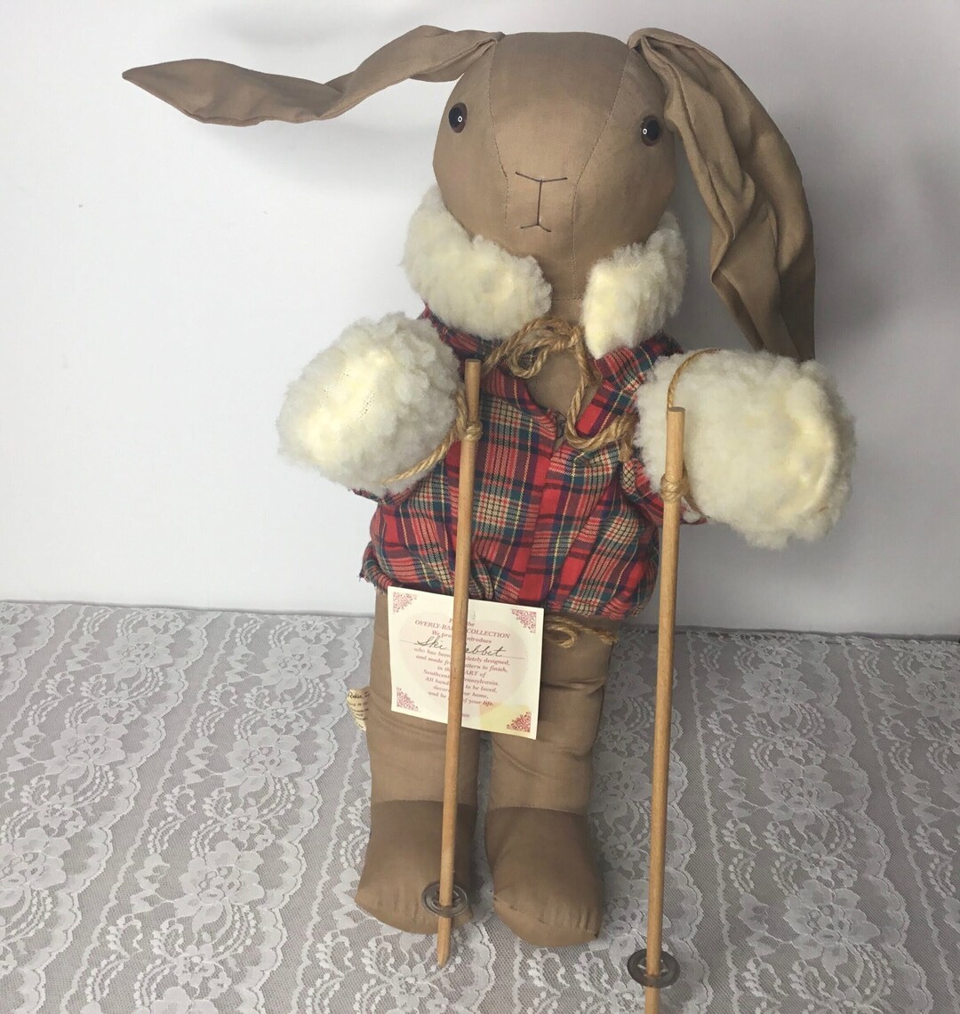 Vintage 1989 Overly-raker Collection Ski Rabbit Pennsylvania Handmade ...