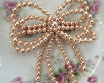 Pearl Hair Bow - Etsy
