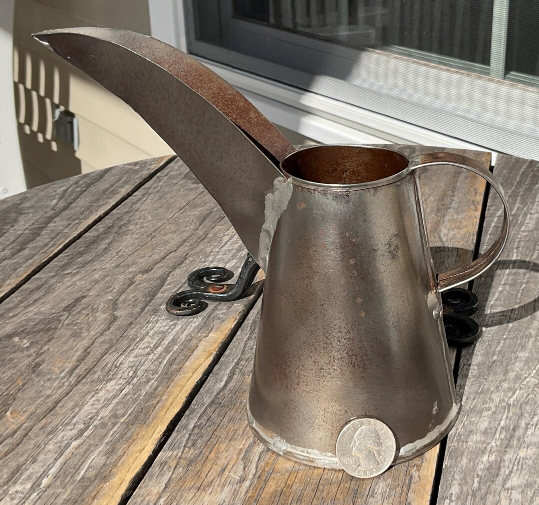 Antique Steel School Inkwell Pour Filler Hand Soldered Pitcher V Trough ...