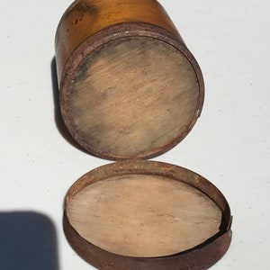Antique Wood Round Spice Box MACE Container Bentwood Farmhouse Kitchen ...