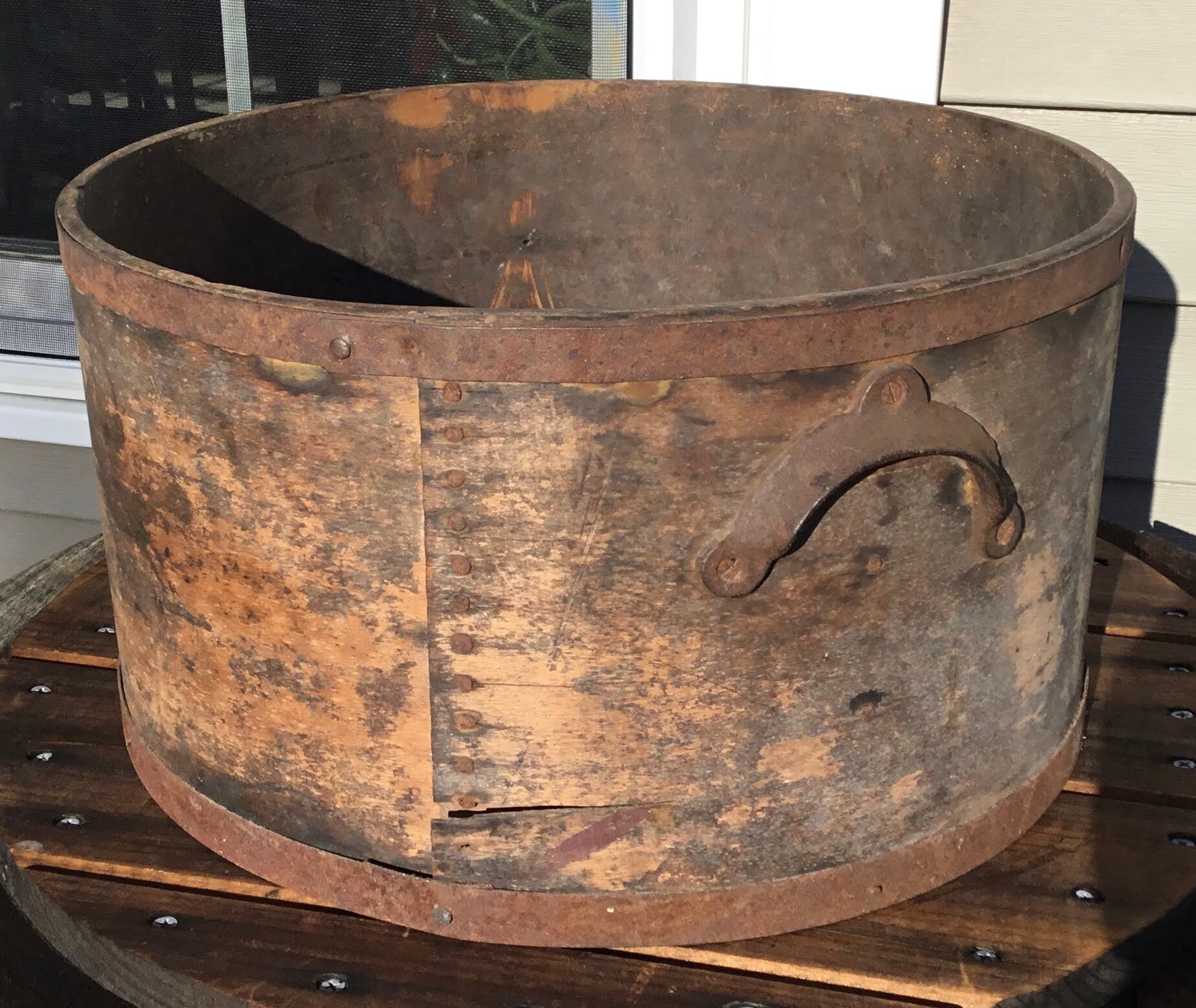 Large Primitive Antique Half Bushel Wooden Grain Measure | Etsy