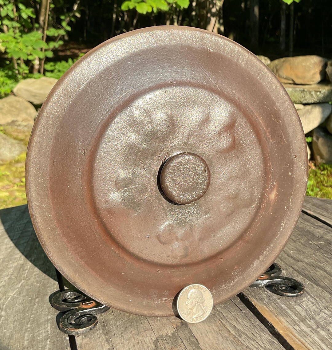 Antique Prim Stoneware Dome Top Crock Replacement Lid ONLY 7.25" D ...