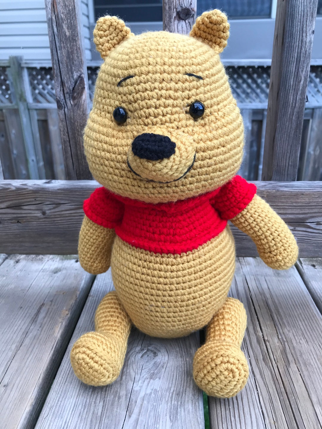Pooh Bear, Amigurumi Pooh Bear, Crochet Animal, Crochet Toy, Handmade ...