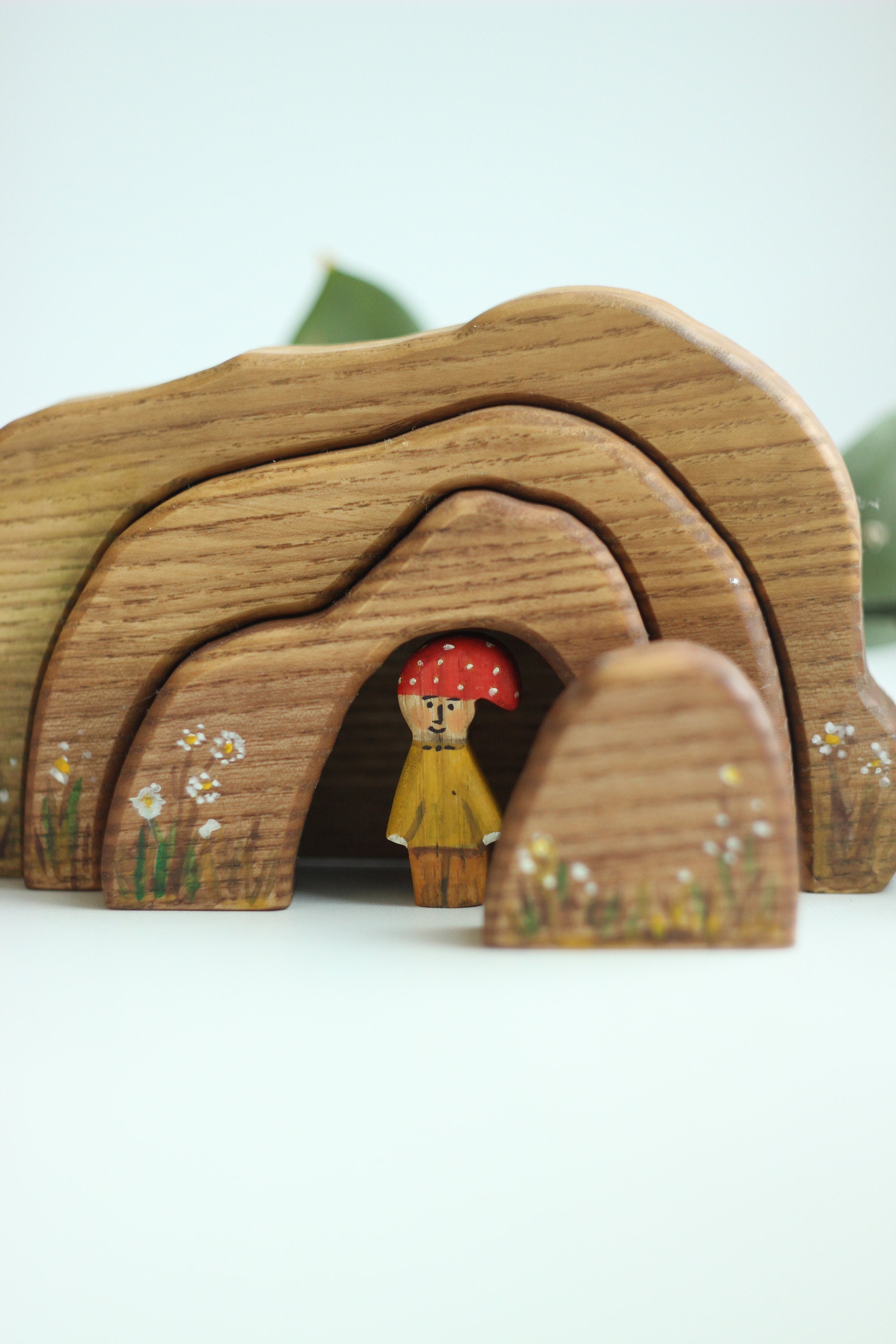 Houten raadsel Hol met kabouter. Puzzel berg. Huis voor | Etsy