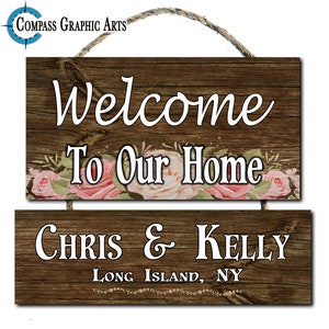 Welcome Sign Personalized Last Name Custom Family Name - Etsy