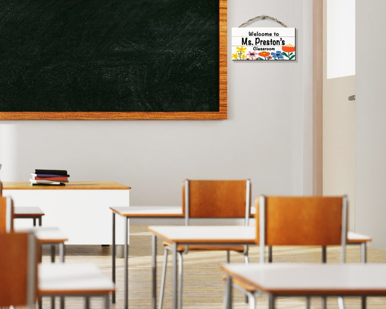 Custom Teacher Sign Personalized Name Classroom Wall - Etsy