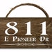Personalized Custom House Address Numbers &street Address Hanging Wood ...