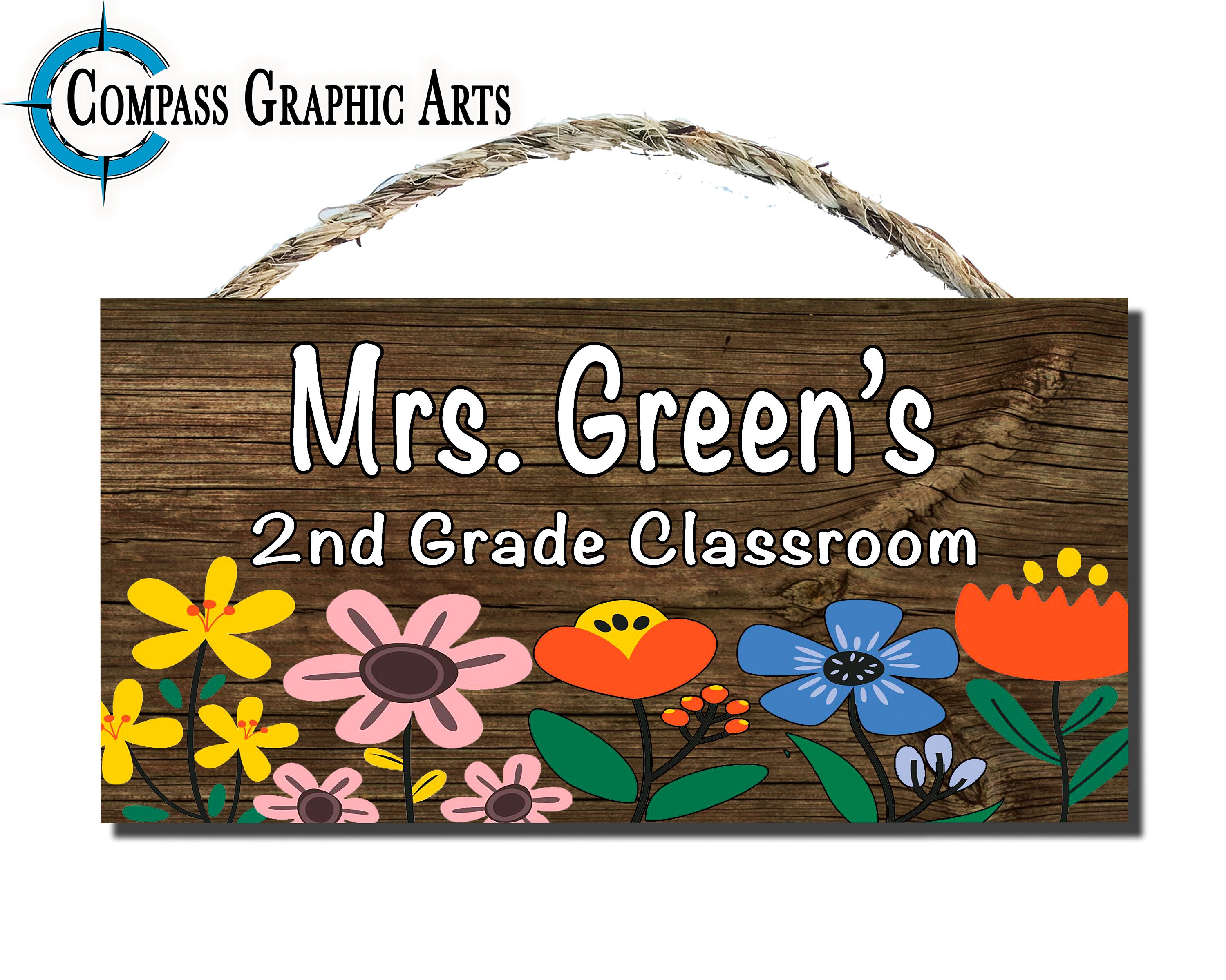 Custom Teacher Sign Personalized Name Classroom Wall - Etsy