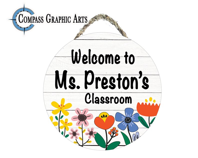 Custom Teacher Sign Personalized Name Classroom Wall - Etsy