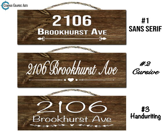 Street Address Sign Custom Address Sign Hanging Wall Sign - Etsy