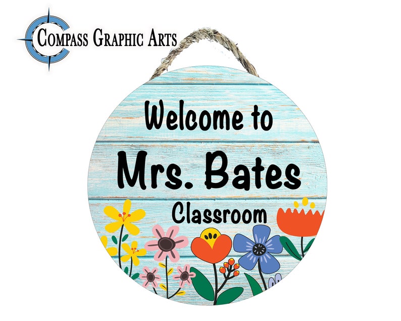 Custom Teacher Sign Personalized Name Classroom Wall - Etsy