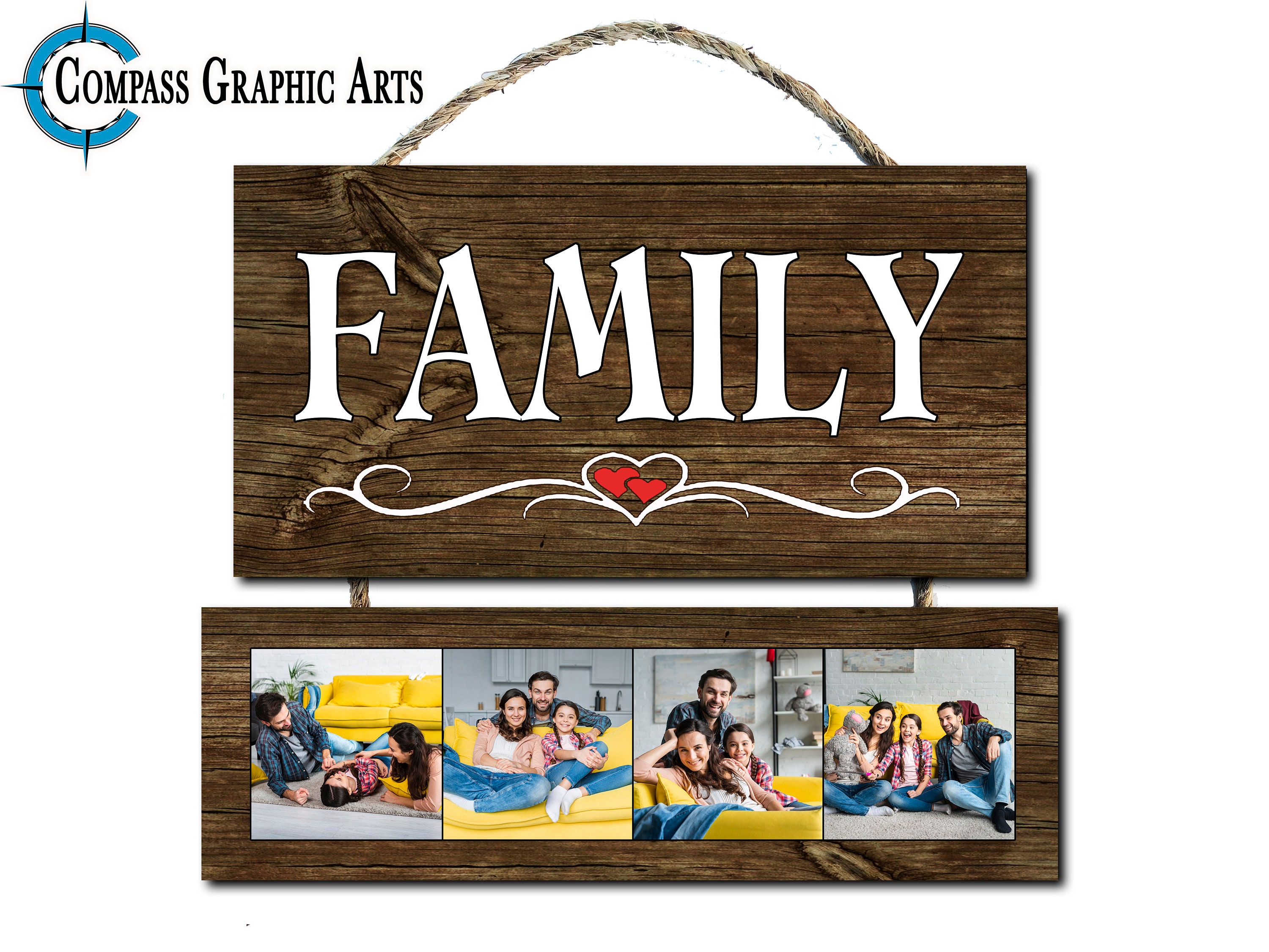 Custom Printed Photo Frame Hanging Wood Plaque Wall Sign This | Etsy