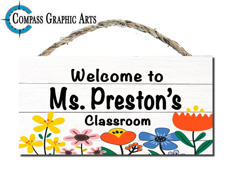Custom Teacher Sign Personalized Name Classroom Wall - Etsy