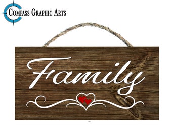 Family Script Word Wood Sign-wood Sign Art Gallery Wall - Etsy