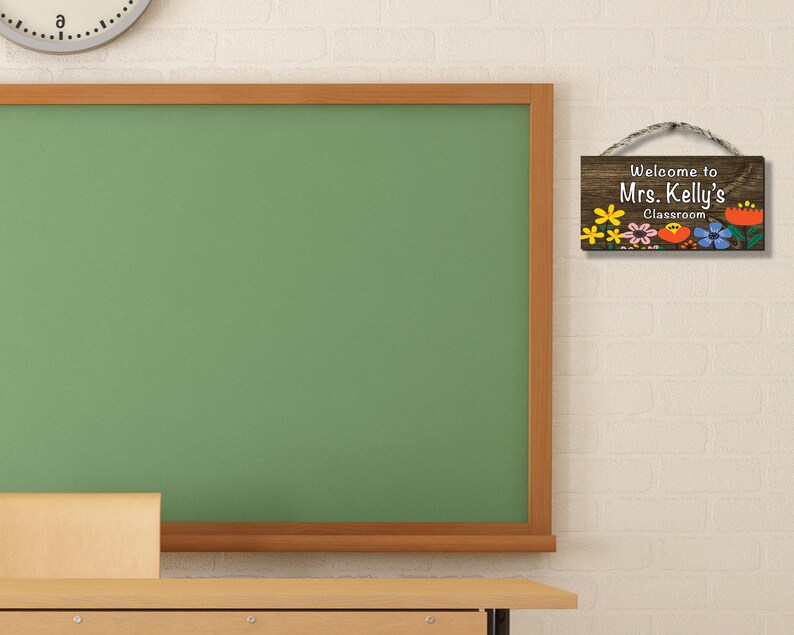 Custom Teacher Sign Personalized Name Classroom Wall - Etsy