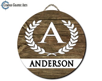 Monogram Porch Sign - Etsy