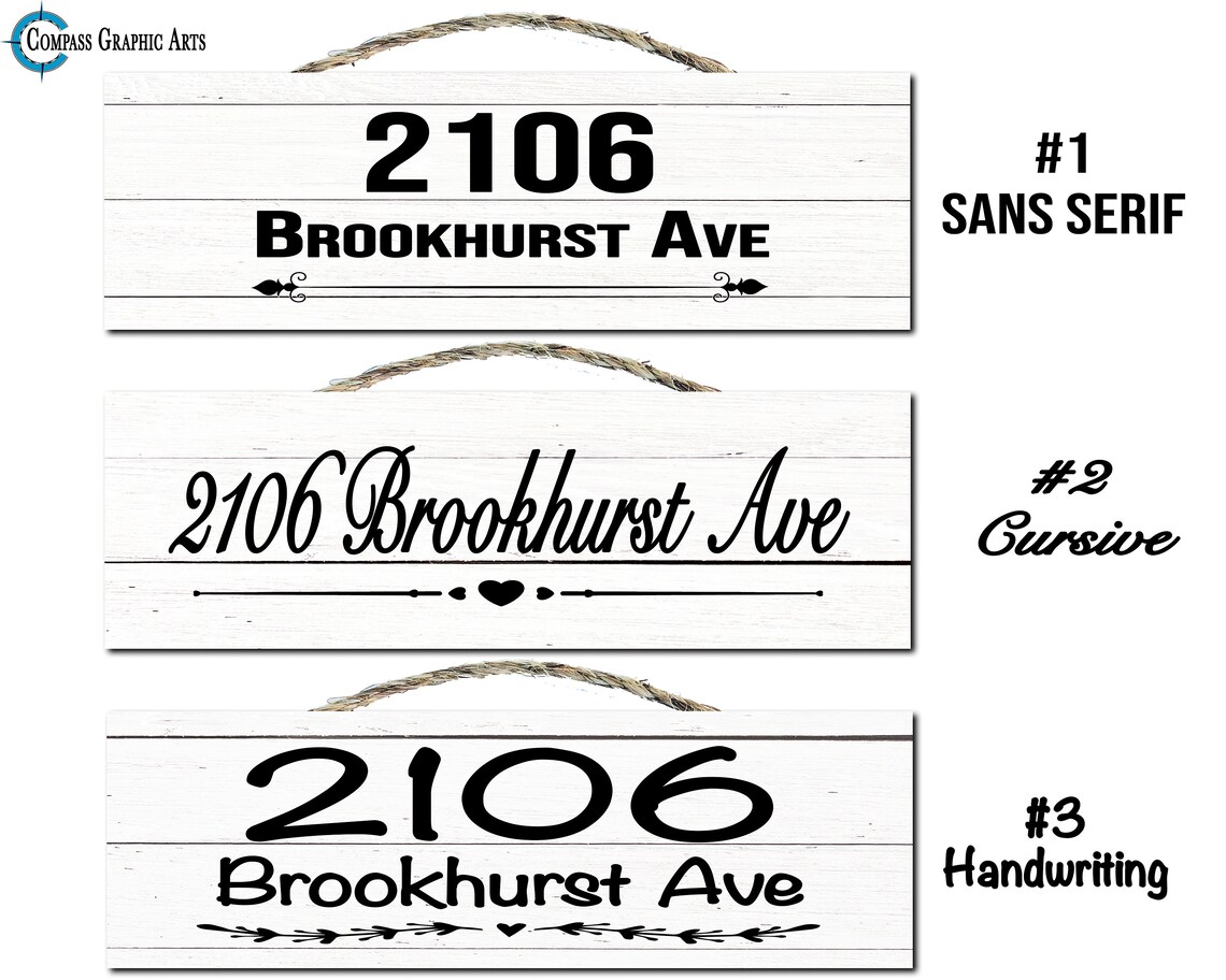 Street Address Sign Custom Address Sign Hanging Wall Sign | Etsy
