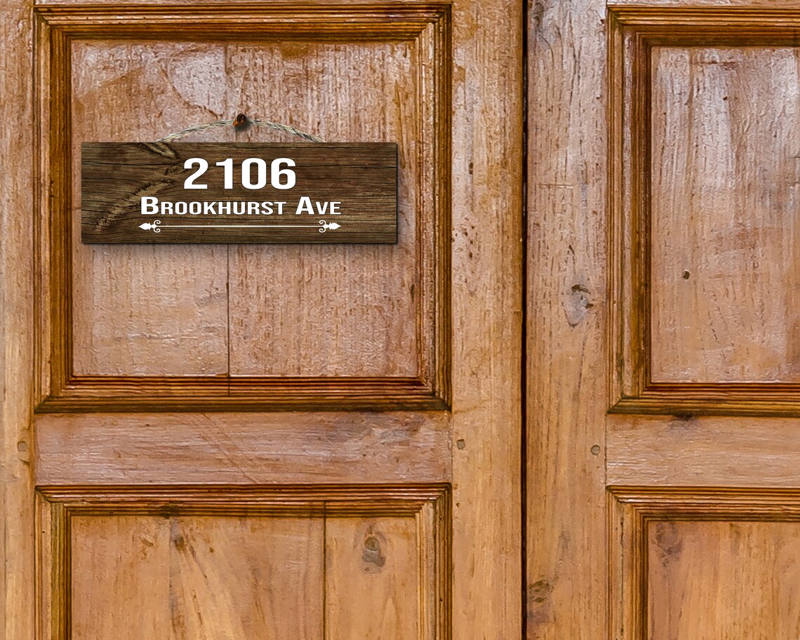 Street Address Sign Custom Address Sign Hanging Wall Sign - Etsy