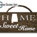 Home Sweet Home Alabama State Hanging Wood Plaque Door Wall - Etsy