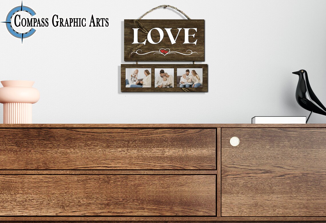 Custom Printed Photo Frame Hanging Wood Plaque Wall Sign This | Etsy