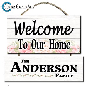 Welcome Sign Personalized Last Name Custom Family Name - Etsy