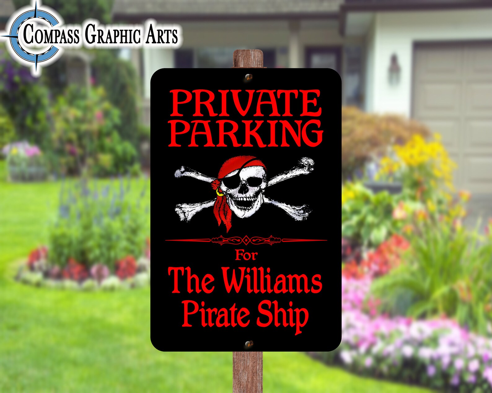 Custom Parking Sign Pirate Decor Personalized Metal Sign | Etsy