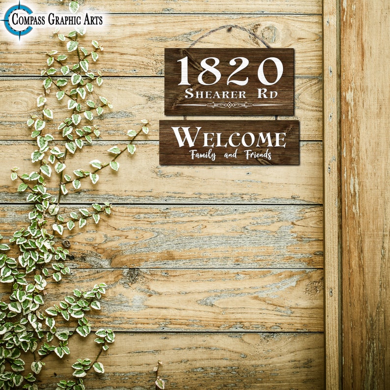 Welcome Family Friends Custom Street House Address Numbers - Etsy