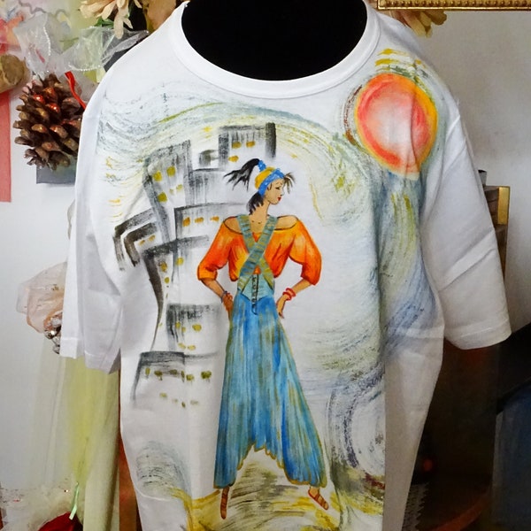 Hand Painted T Shirt - Etsy