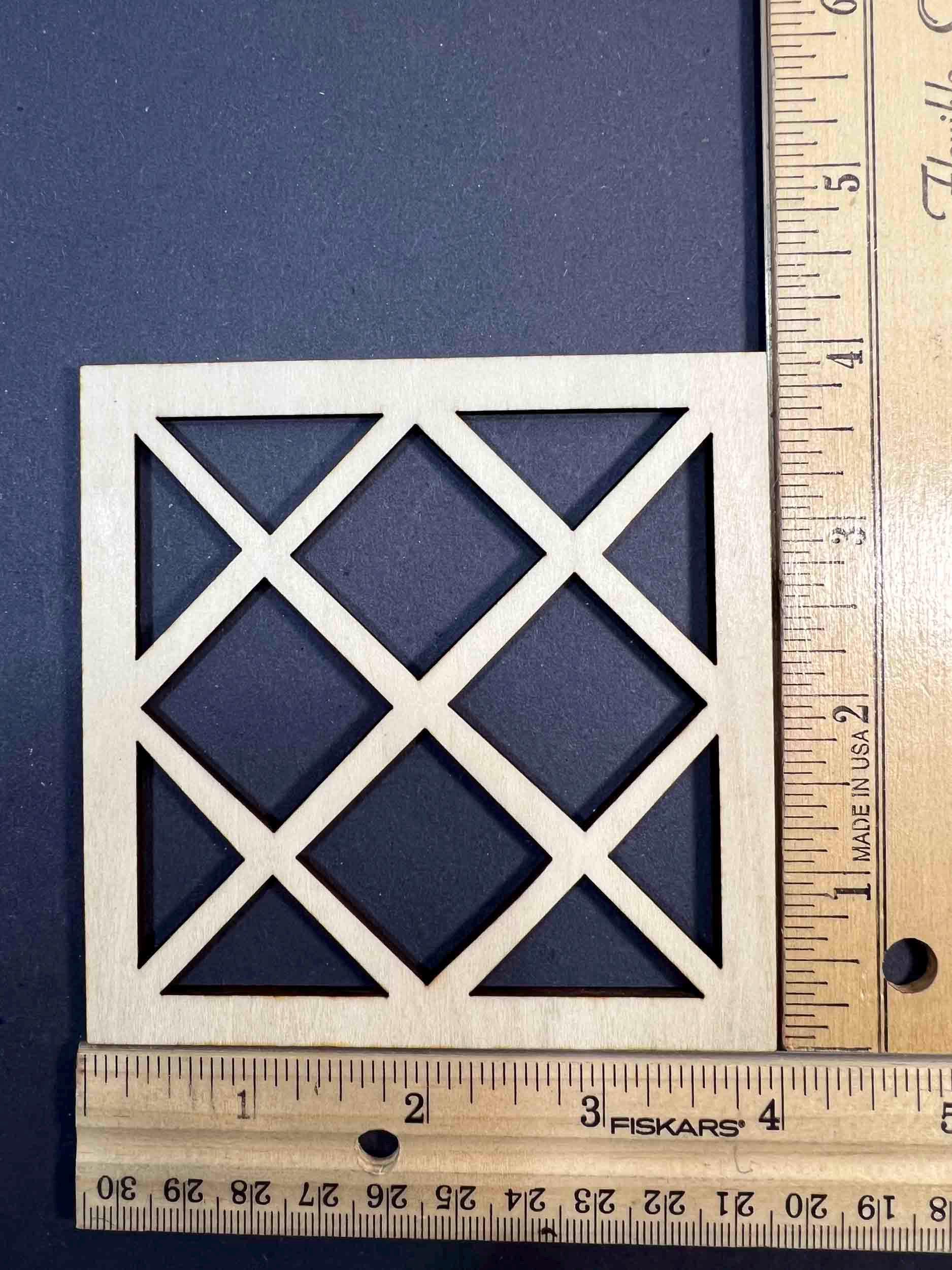 Miniature Square Window Insert/panel Lattice Style for Dollhouse ...