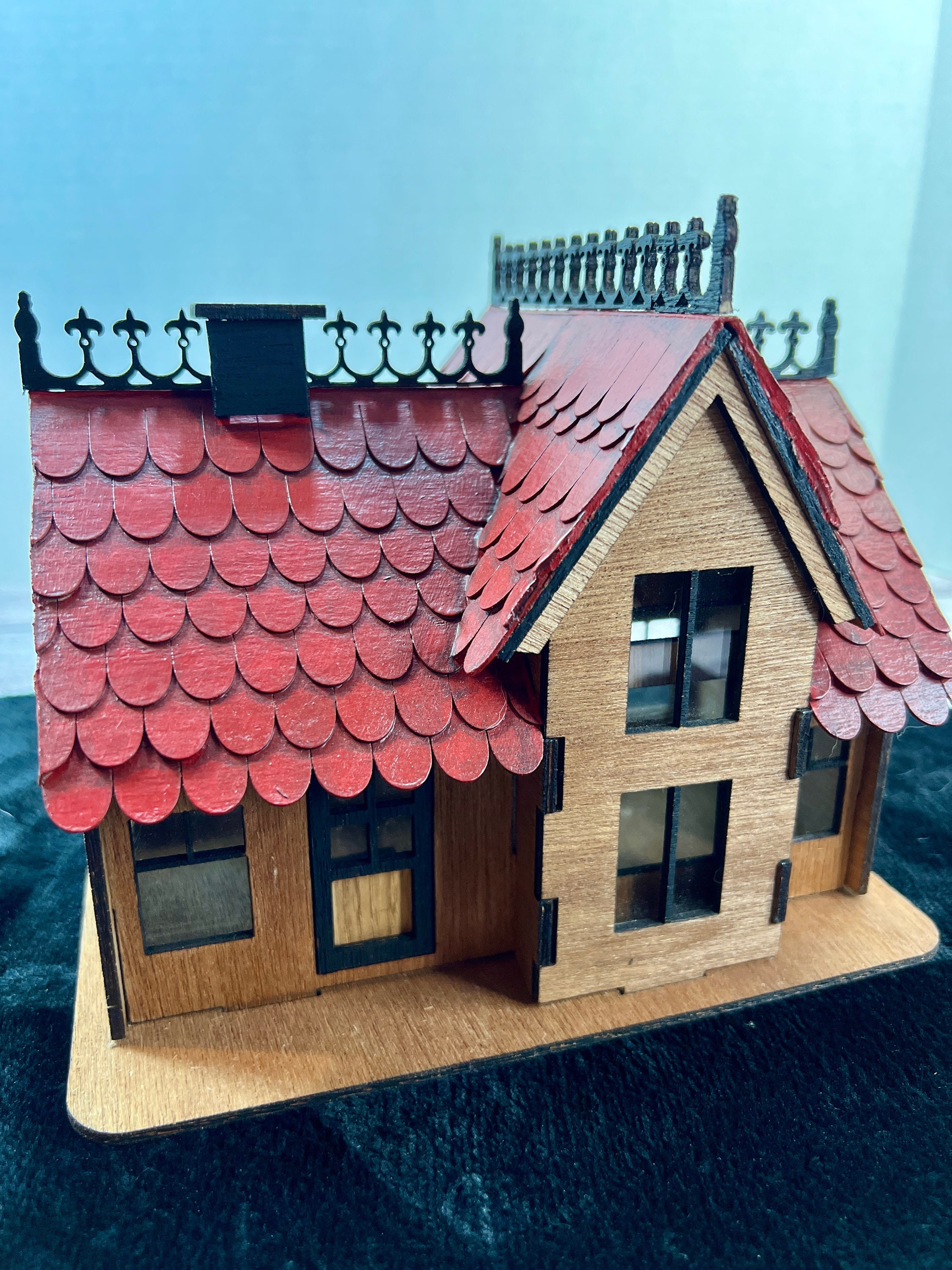 Mini Decorative Wooden House With Nightlight - Etsy