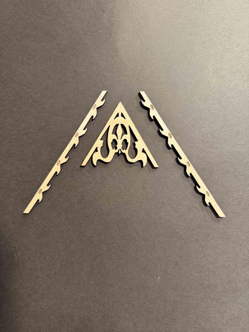 Miniature Roof Apex / Gable Trim-dollhouse, Diorama, Tabletop Terrain ...