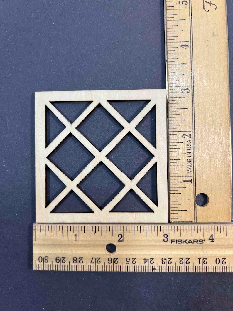 Miniature Square Window Insert/panel Lattice Style for Dollhouse ...