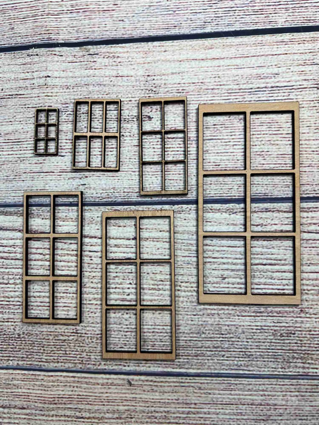 Miniature Window Insert/panel Rectangle 6 Pane Style for Dollhouse ...