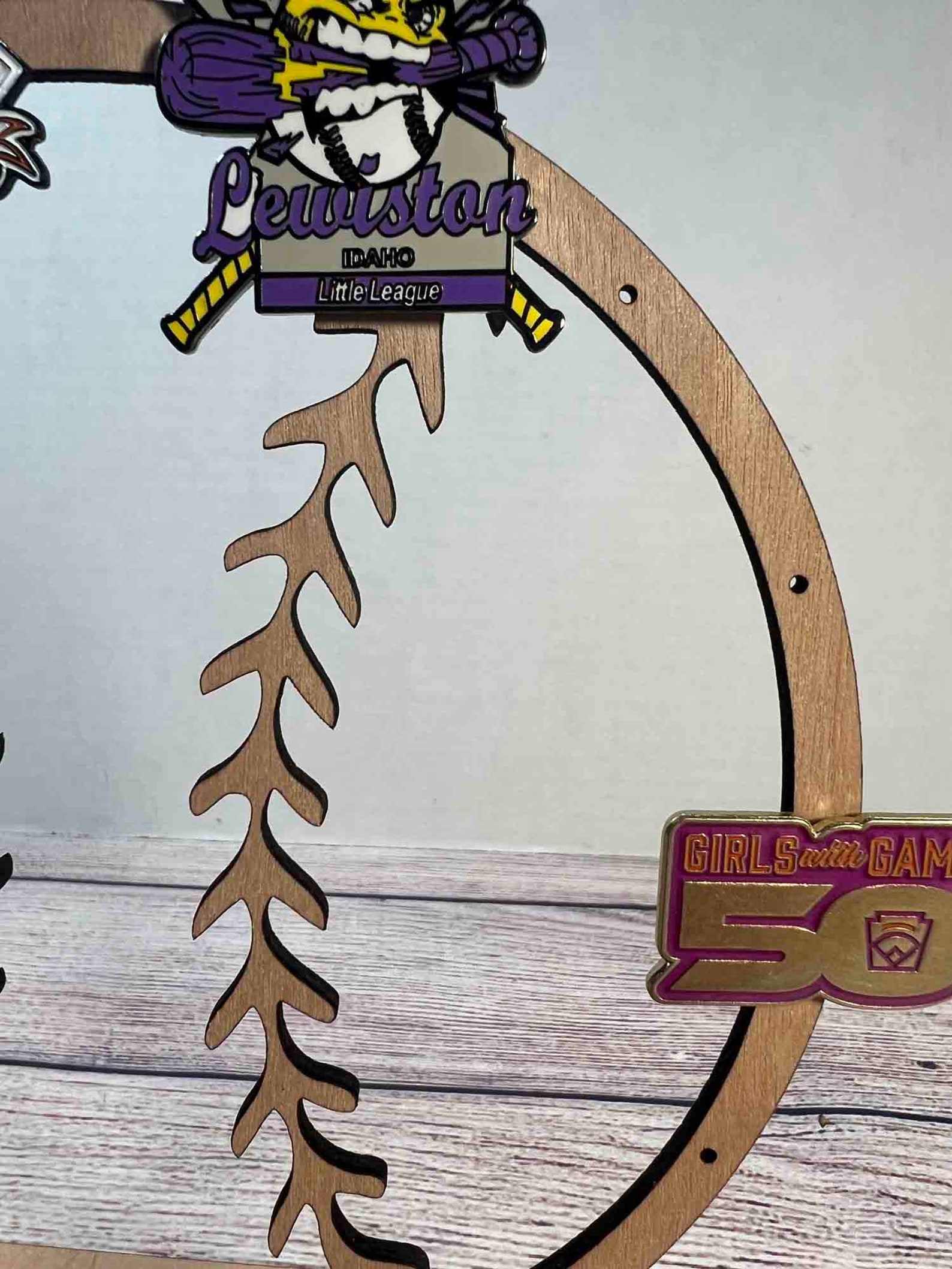 Wooden Baseball Shaped Sports Pin or Hat Pin Display Stand - Etsy