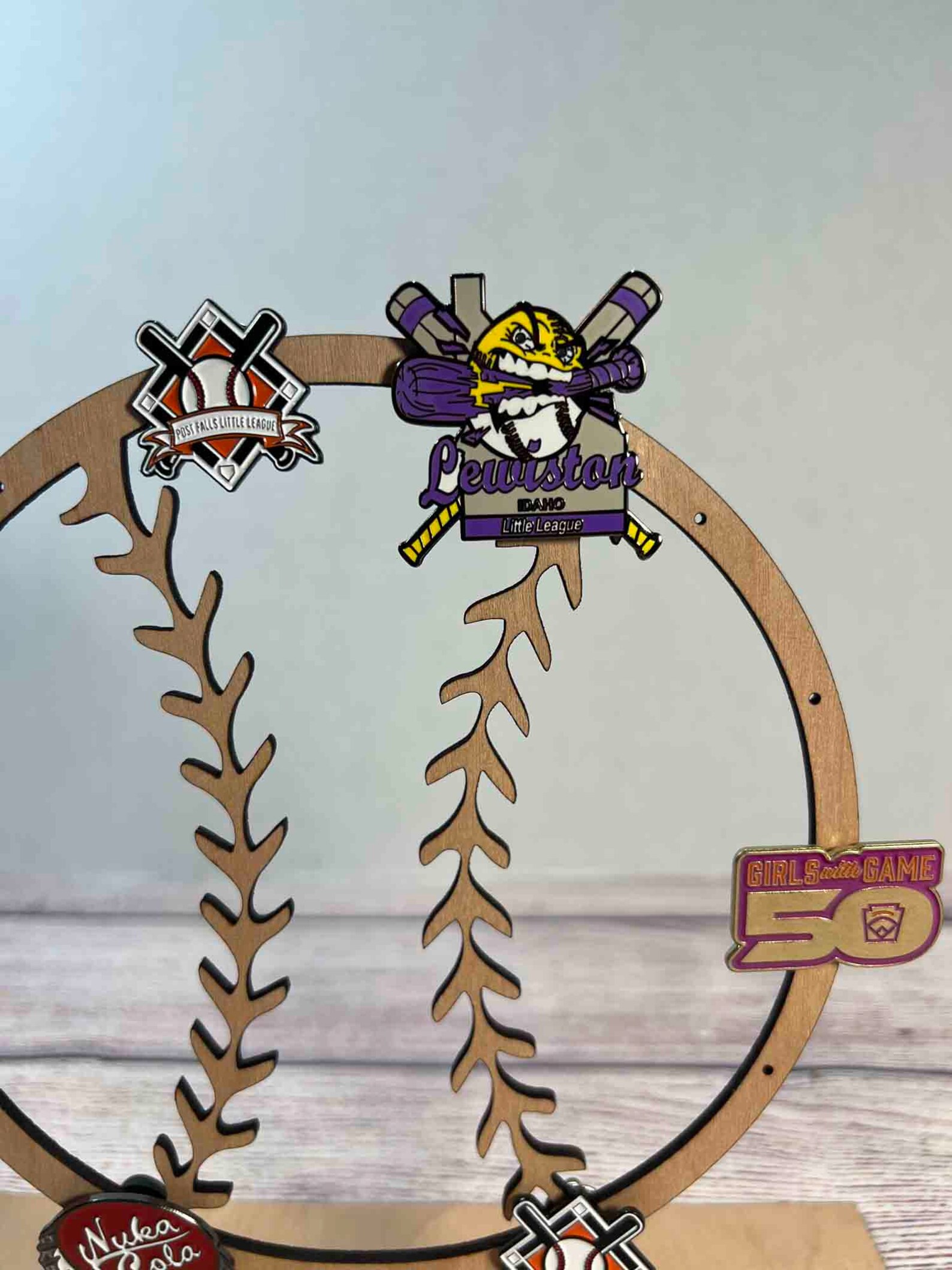 Wooden Baseball Shaped Sports Pin or Hat Pin Display Stand - Etsy