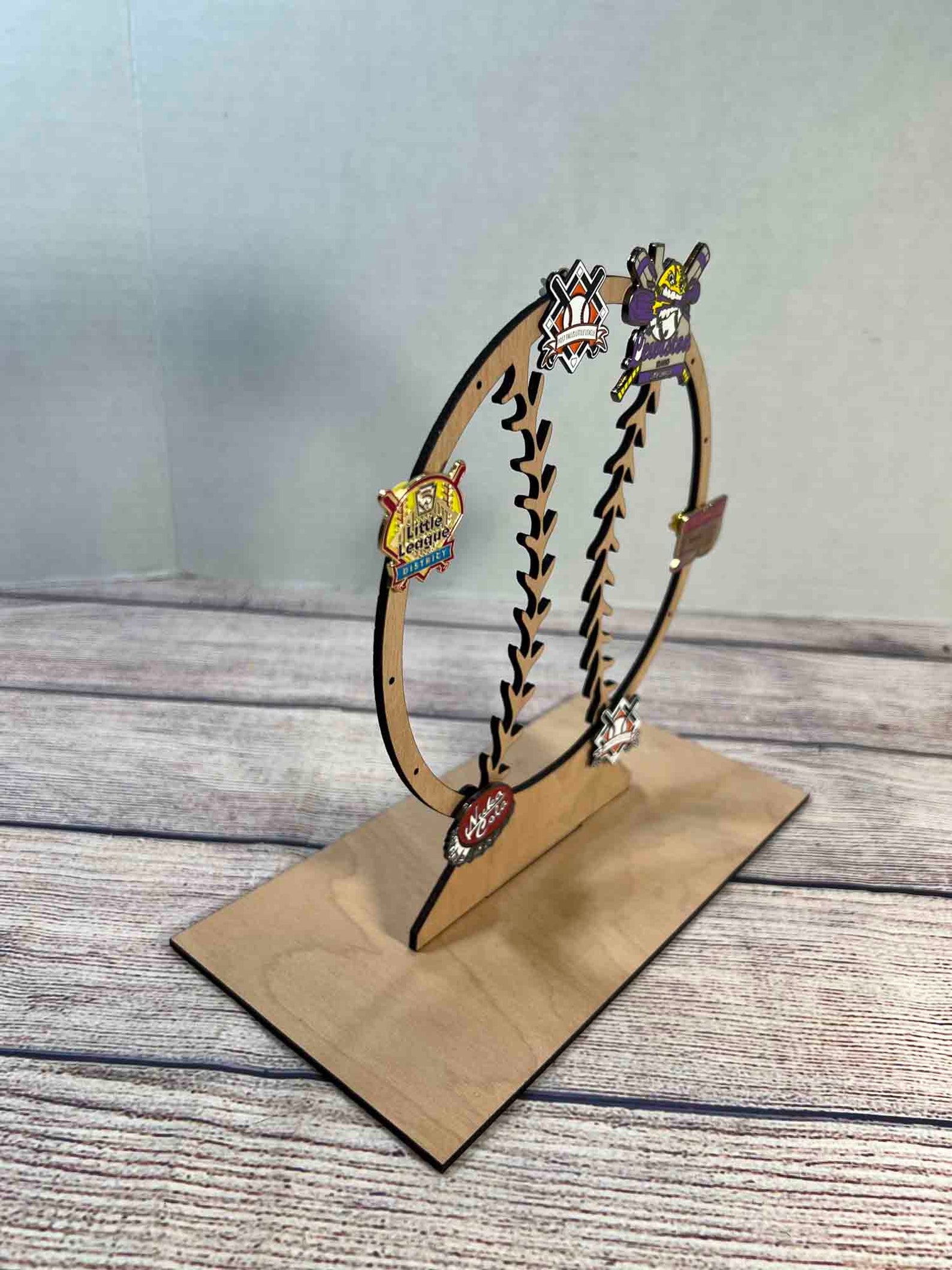 Wooden Baseball Shaped Sports Pin or Hat Pin Display Stand - Etsy